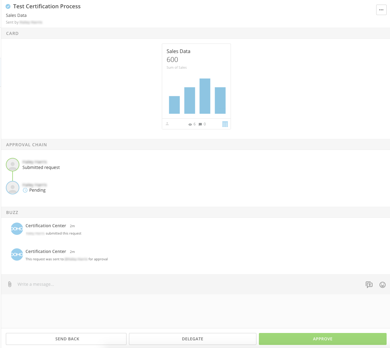 Certify Cards and DataSets