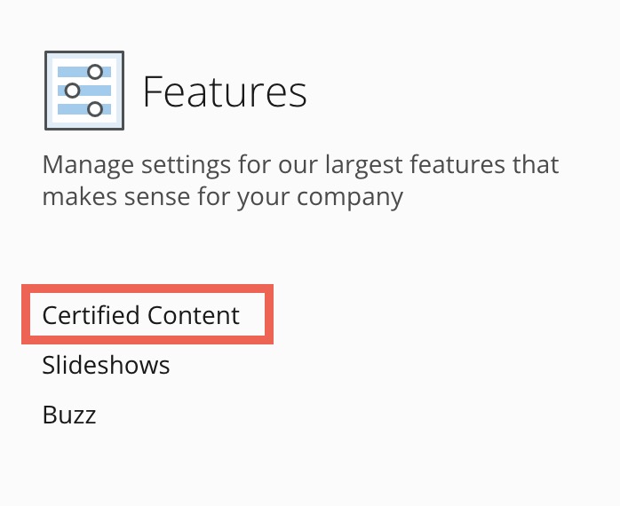 Certify Cards and DataSets