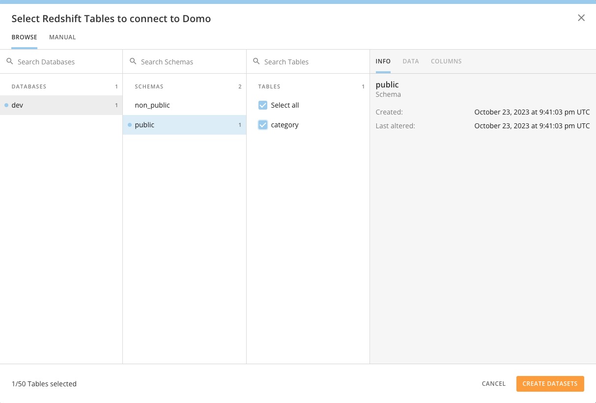 Register Amazon Redshift with Cloud Amplifier