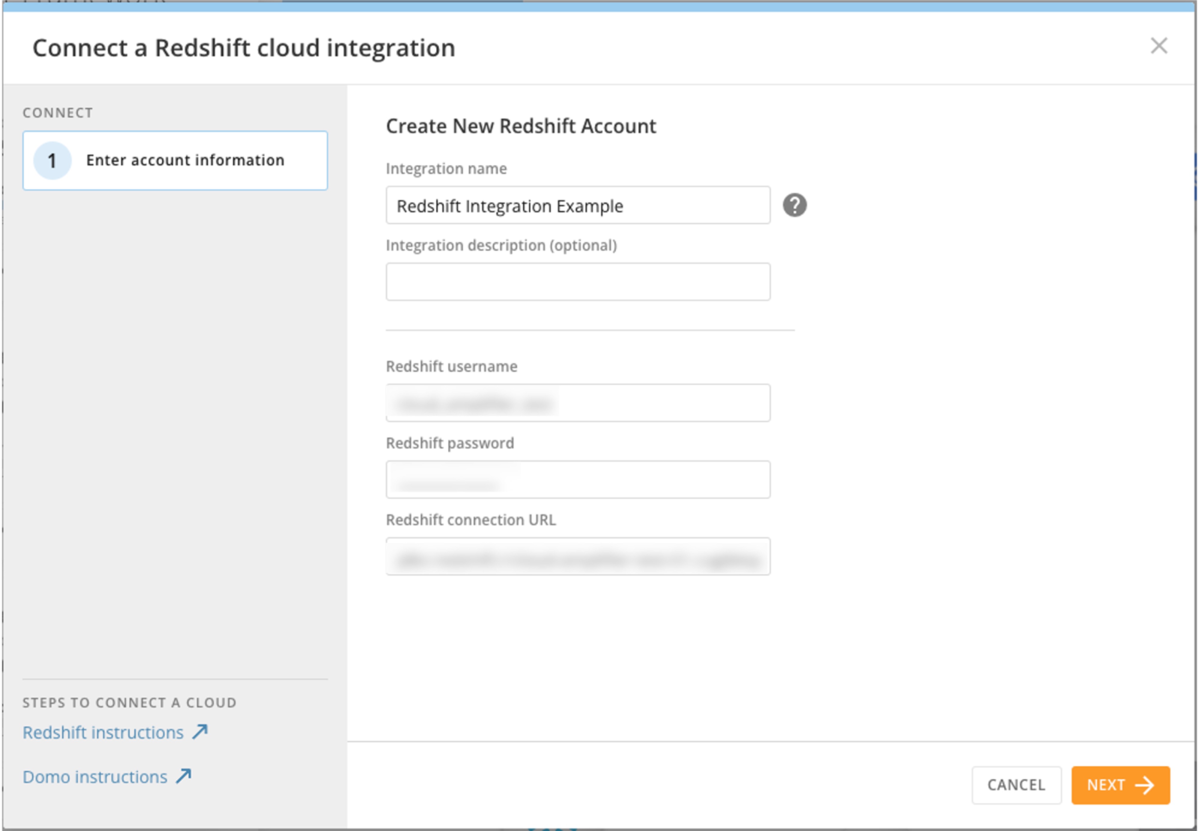 Register Amazon Redshift with Cloud Amplifier
