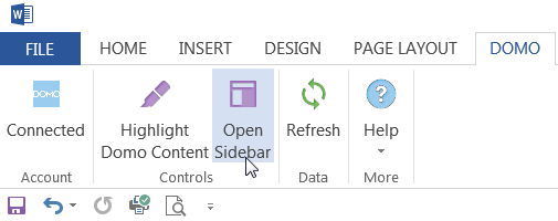 Using the Domo Word Plugin