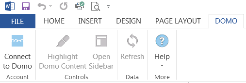 Using the Domo Word Plugin