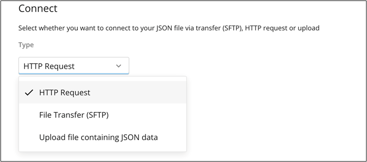 Connecting with the JSON No Code and JSON No Code OAuth connectors