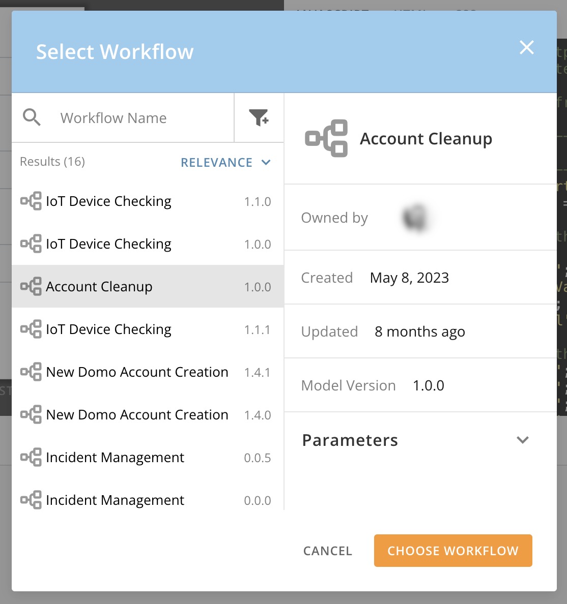 Workflow Start Form Brick