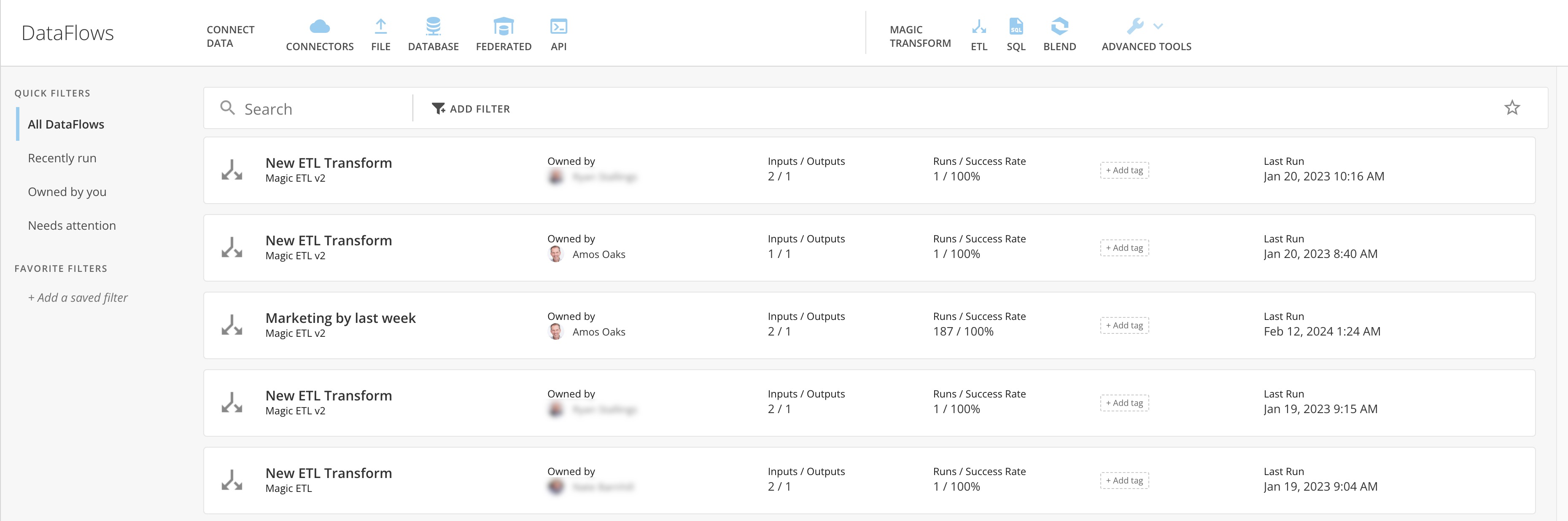 Viewing DataFlow Details