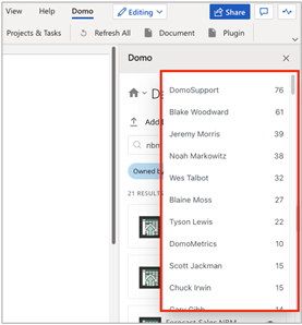 Domo Add-ins for Microsoft Office 365 Apps | User Guide