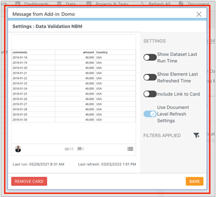 Domo Add-ins for Microsoft Office 365 Apps | User Guide