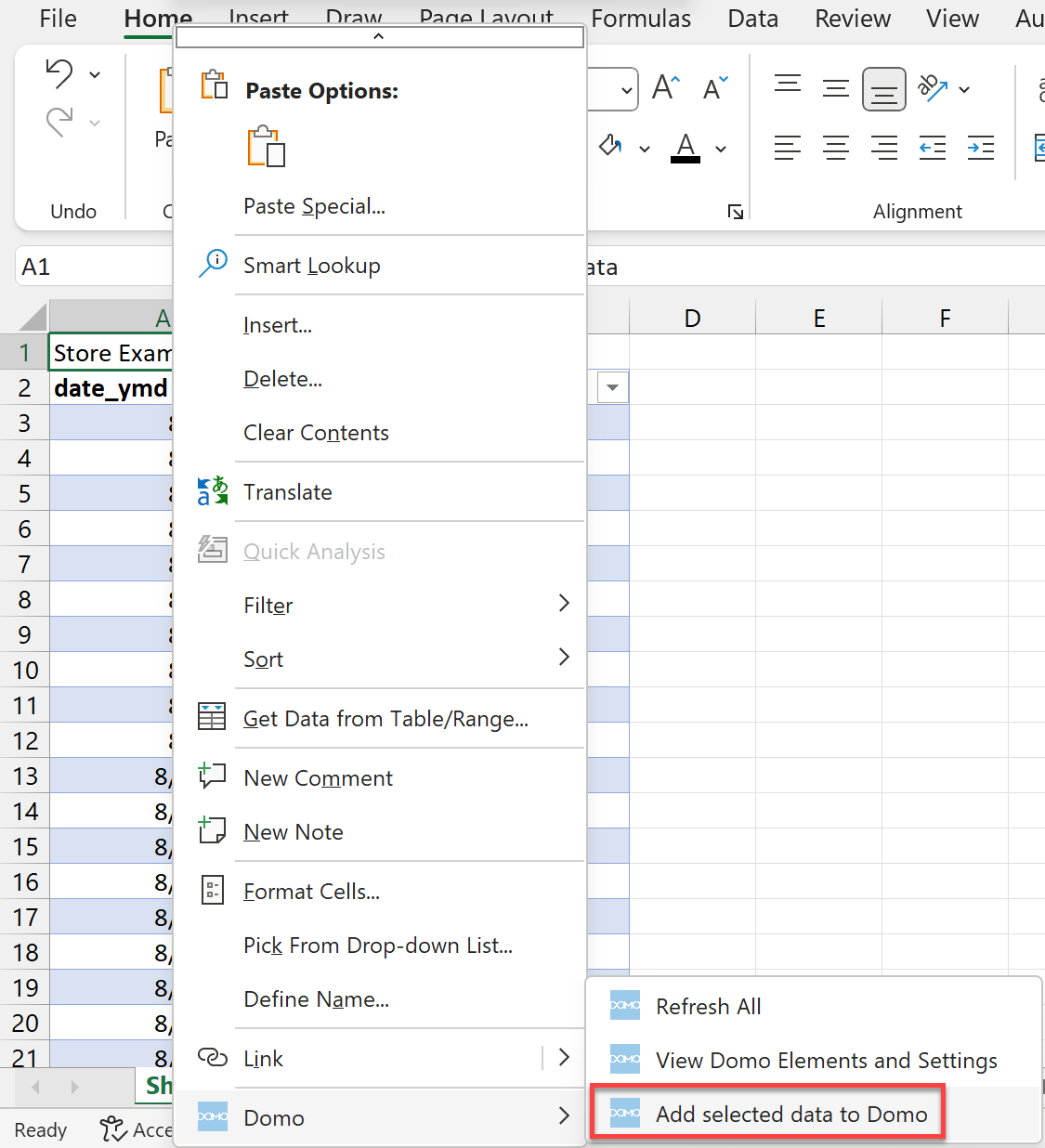 Domo Add-ins for Microsoft Office 365 Apps | User Guide