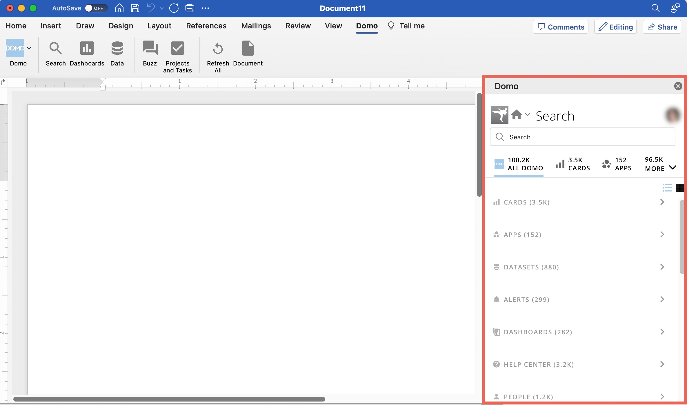Domo Add-ins for Microsoft Office 365 Apps | User Guide