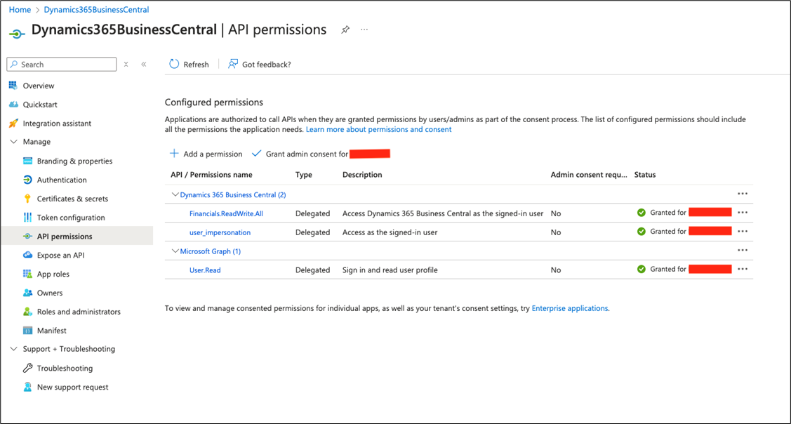Dynamics 365 Business Central Connector