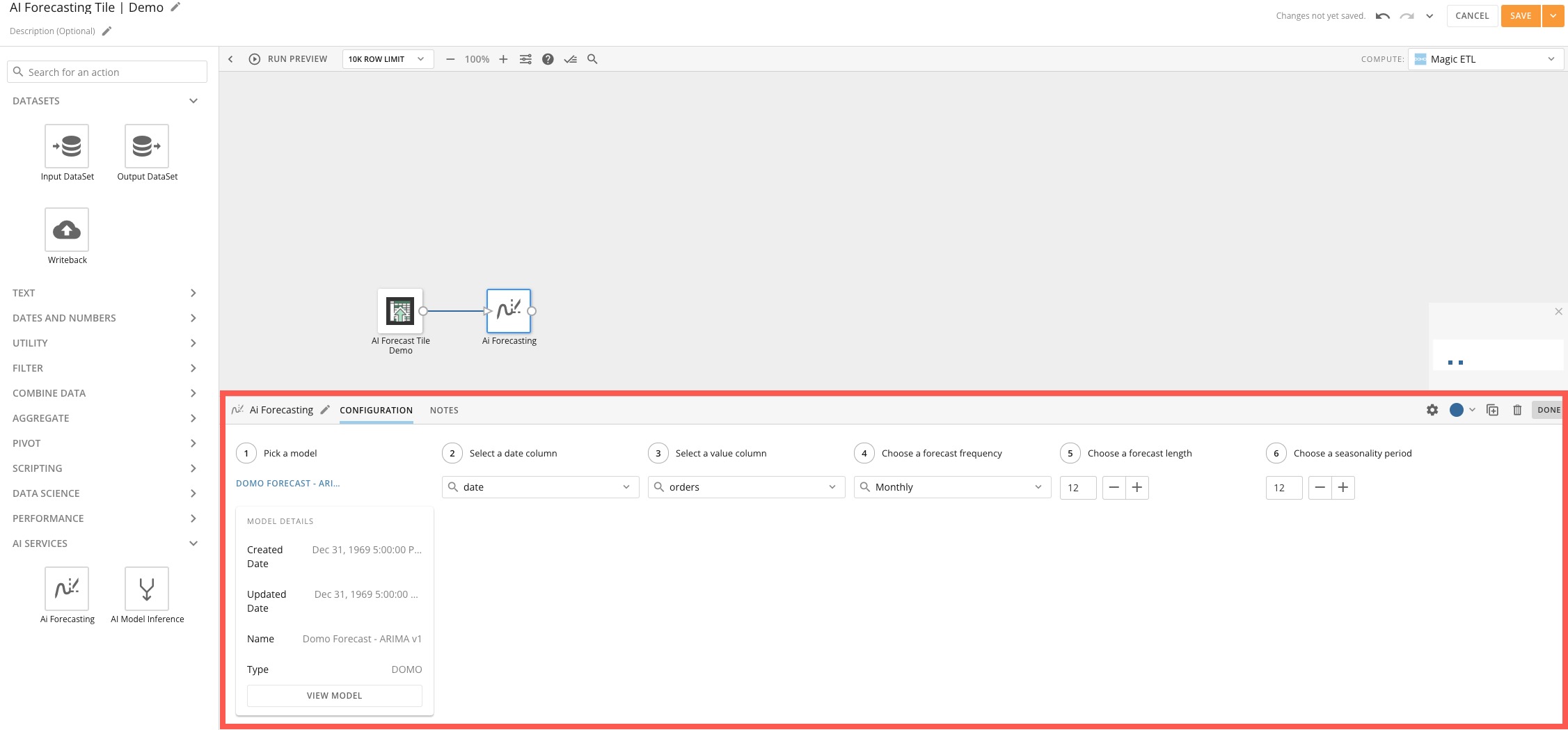 Magic ETL Tiles: AI Services