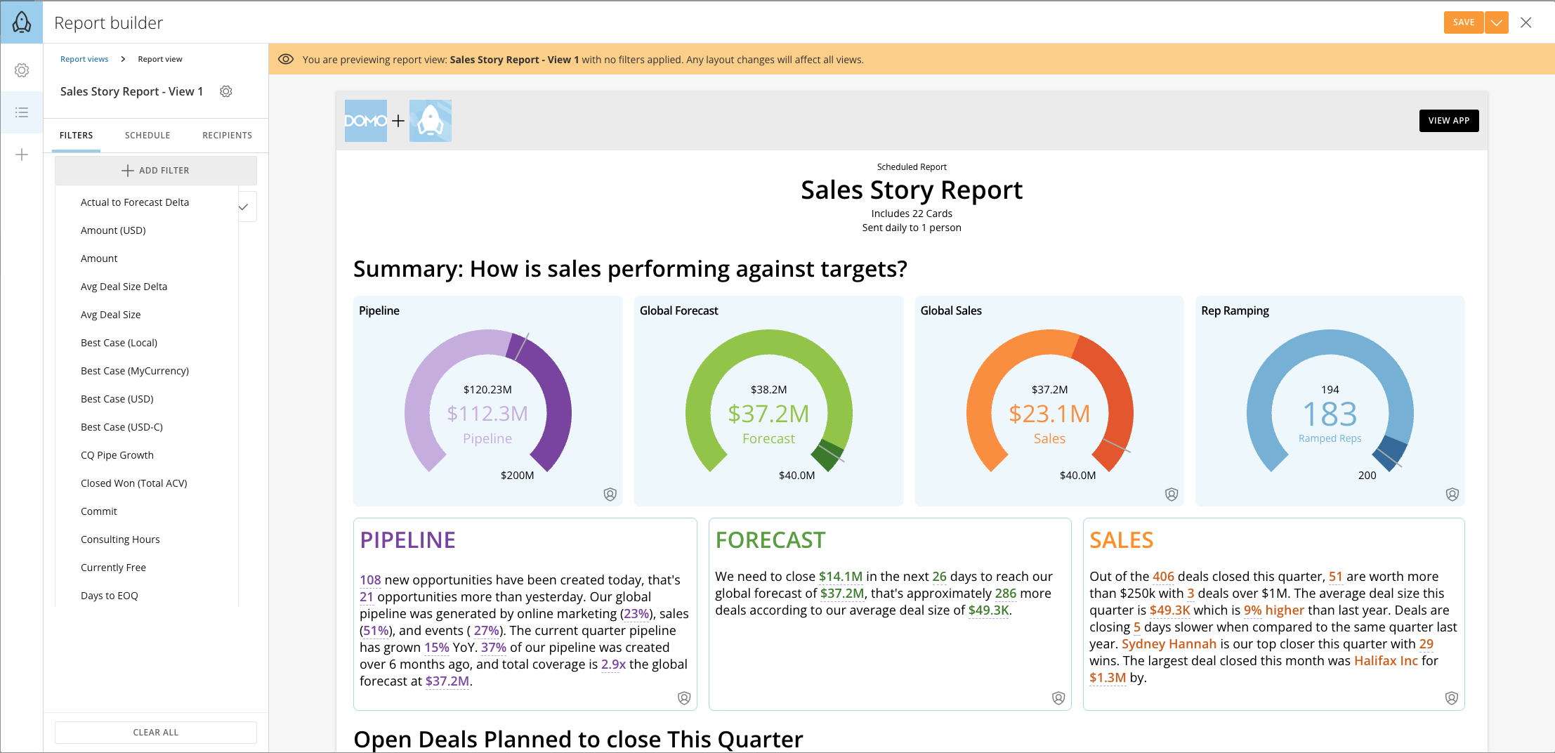 Deliver Customized Reports with App Studio Report Builder
