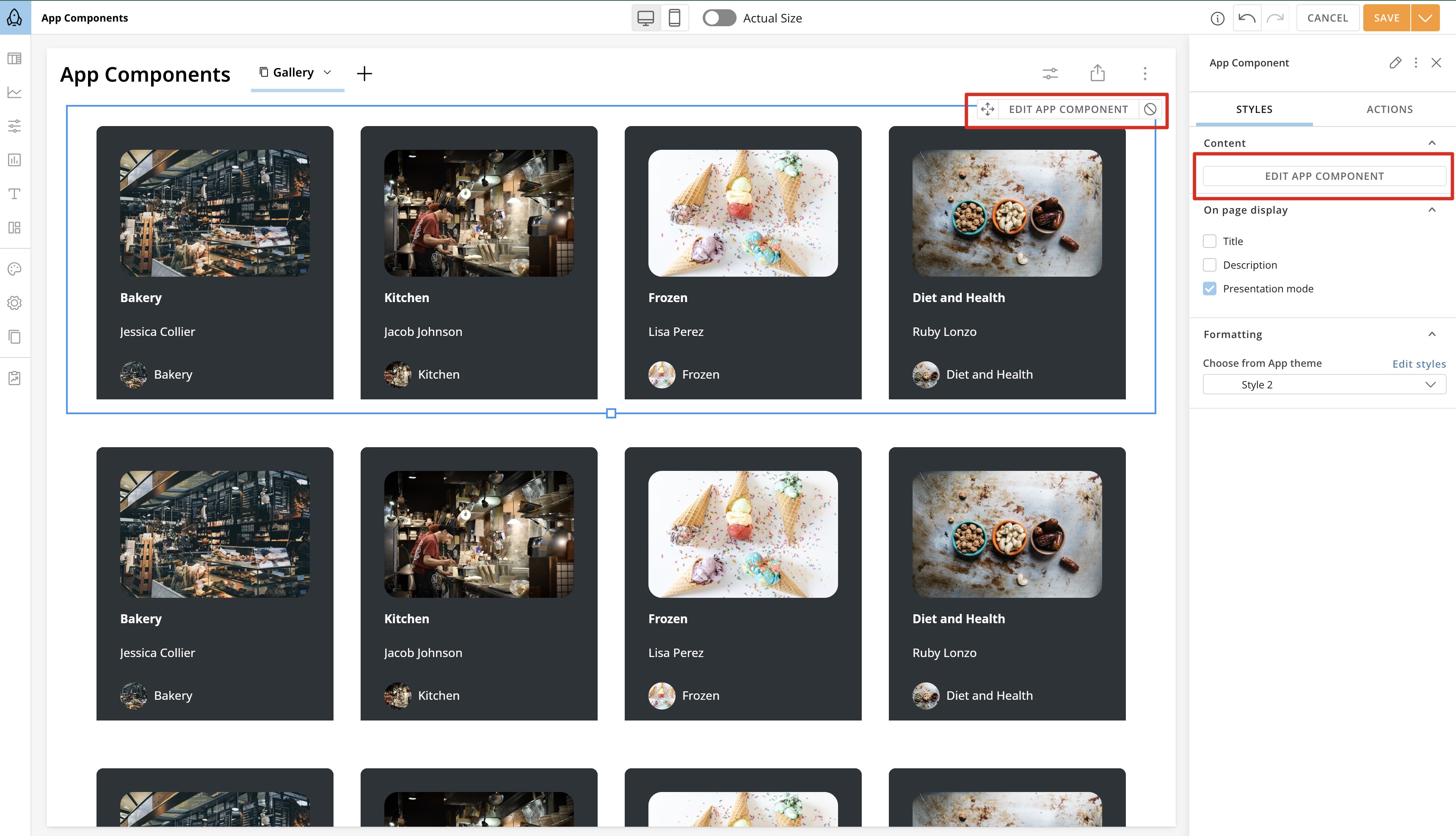 Create and Customize App Components in App Studio