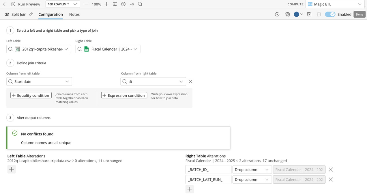 Magic ETL Tiles: Split Join and Split Filter